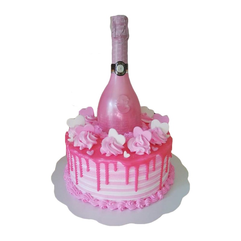 Svecana torta roze sampanjac