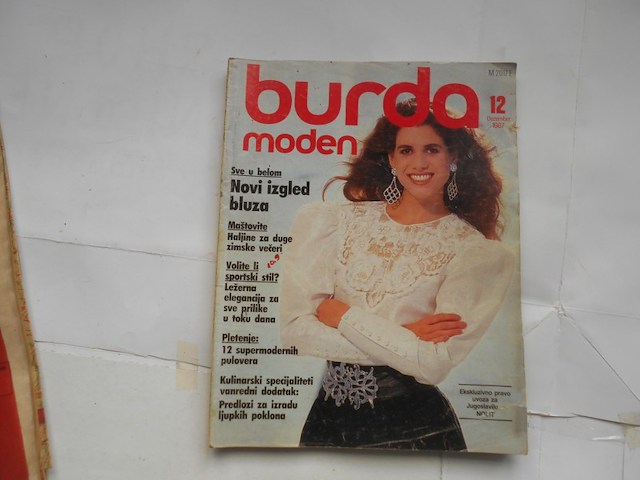 Burda  moden 12 /1987. , nemački + prevod,krojevi