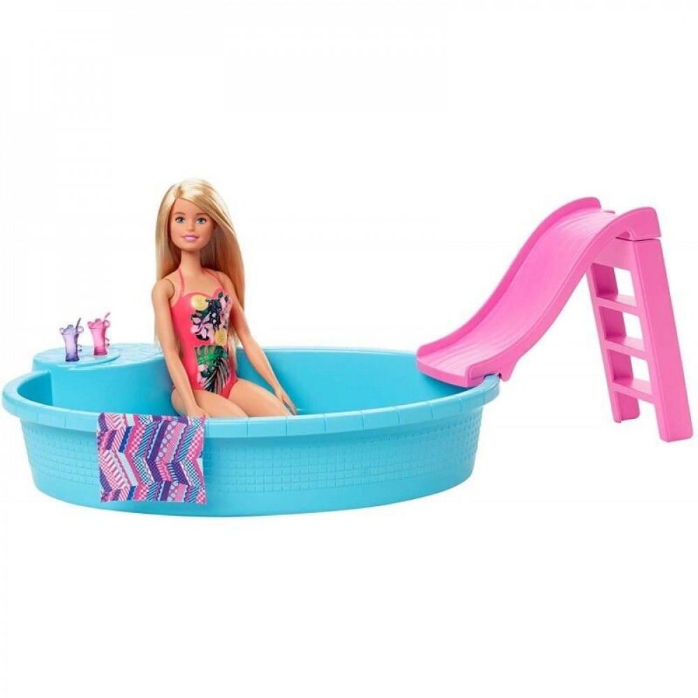 BARBIE SET SA BAZENOM GHL91