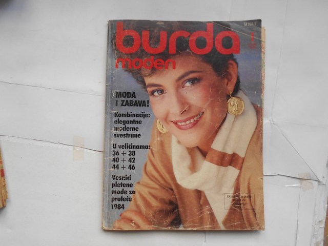 Burda  moden  1/1984. , nemački + prevod,krojevi