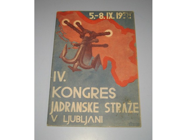 Kongresna knjižica Jadranske straže Ljubljana 1935