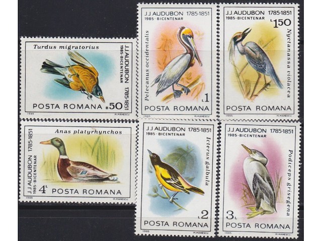 Rumunija 1985 Fauna ptice cisto
