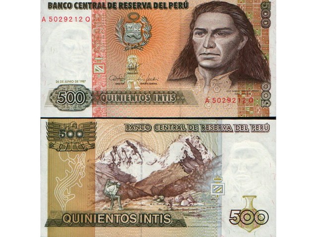 Peru 500 Intis 1987. UNC.