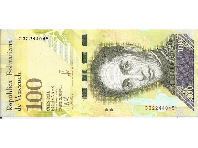 Venezuela 100.000 bolivares 2017. UNC