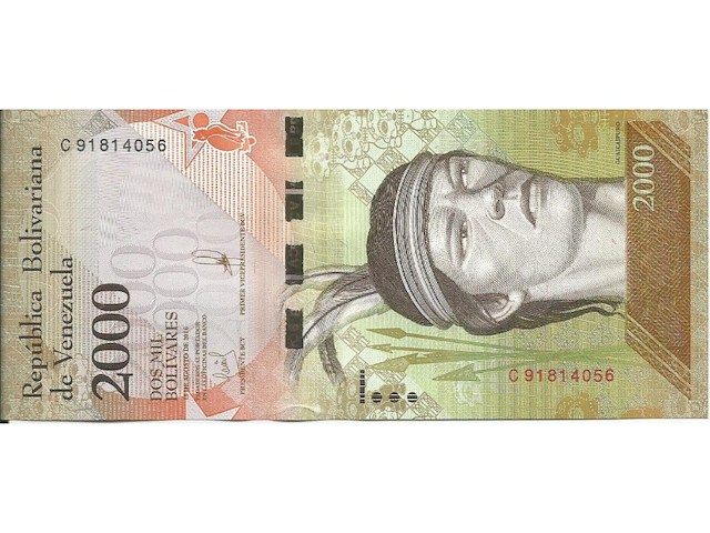 Venezuela 2000 bolivares 2016. UNC