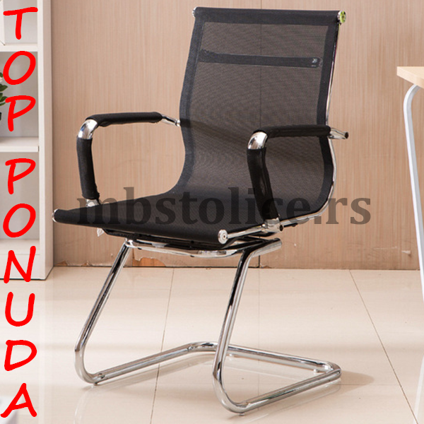 Konferencijska stolica B 606 crna mreza, cena sa pdv-om