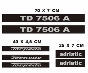 Torpedo 7506 a - nalepnice za traktor