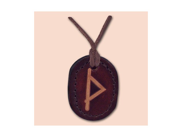 Kožna ogrlica runa amulet Thurisaz - Thorn