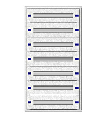 N/Z inst.ormar. 2A-21, 7-redni,147 ŠM,1055x590x250mm metal
7 Broj redova, 147 Modularnih širina, inklusive Tür, Aufputzrahmen, Installationseinsatz, Rückwand