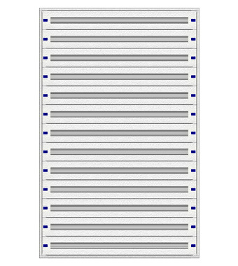 N/Z inst.ormar 5A-39, 13-redni, 741 ŠM, 1885x1230x250mm
13 Broj redova, 741 Modularnih širina, inklusive Tür, Aufputzrahmen, Installationseinsatz, Rückwand