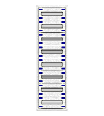 Uzidni razdelnik 1U-24 sa čeličnom pločom 1195x380x180
8 Broj redova, 104 Širine modula,