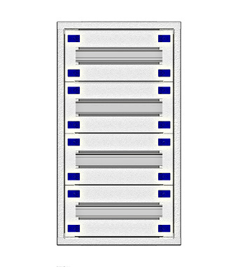 Uzidni inst. orm 1U-12,4-redni,52ŠM,640x380x250mm(VxŠxD) met
4 Broj redova, 52 Modularnih širina, inklusive Tür, Mauerwanne, Installationseinsatz