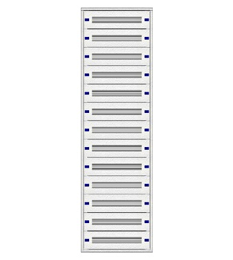 Uz. inst.ormar 2U-39,13-redni,273ŠM,1885x590x250mm
13 Broj redova, 273 Modularnih širina, inklusive Tür, Mauerwanne, Installationseinsatz