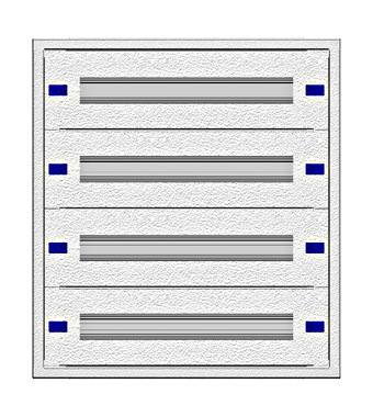 N/Z inst.ormar. 2A-12, 4-redni, 84 ŠM, 640x590x180mm
4 Broj redova, 84 Modularnih širina, inklusive Tür, Aufputzrahmen, Installationseinsatz, Rückwand