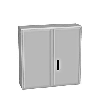 Poliester orman Maxipol VxŠxD,1000x1000x300, IP55, 1 vrata
double door with 1 lock, polyester, IP55, RAL7035