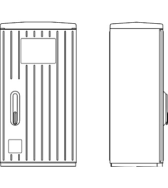 Poliestersko kućište IP43 Vel.00 RAL7035 PVC 180°
440x850x320X (ŠxVxD), 180°