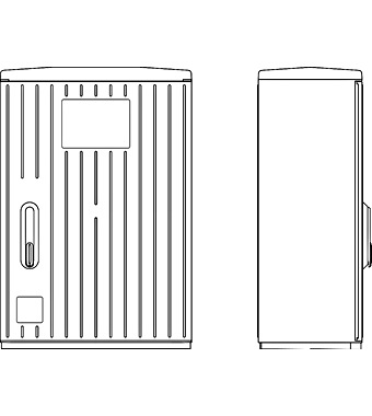 Poliestersko kućište IP43 Vel.0 RAL7035 PVC 180°
IP44, W=590 H=869 D=320mm, door opening angle 180°