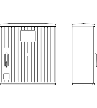 Poliestersko kućište IP43 Vel.1 RAL7035 PVC 180°
IP44, W=785 H=869 D=320mm, door opening angle 180°