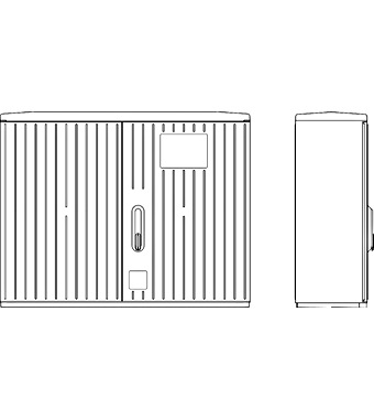 Poliestersko kućište IP43 Vel.2 RAL7035 PVC 180°
IP44, W=1115 H=869 D=320mm, door opening angle 180°