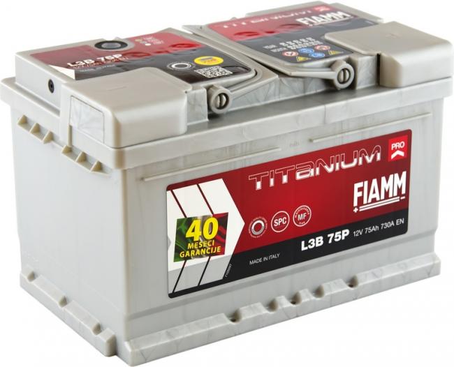 Fiamm12V-75AH D+ FIAMM TITANIUM PRO, L3B75P