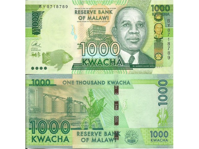 Malawi 1000 kwacha 2017. UNC