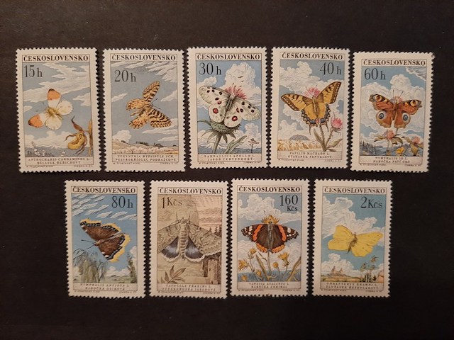 Marke 1455 Cehoslovacka Fauna leptiri cela serija