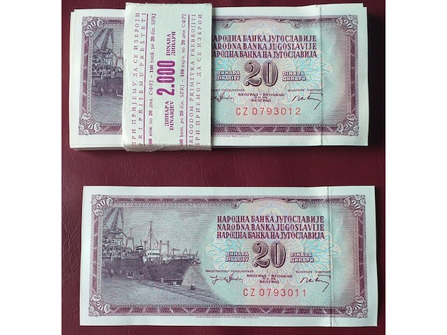 20 DINARA 1974 UNC