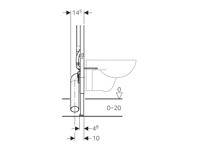 GEBERIT UGRADNI VODOKOTLIC SIGMA DUOFIX 8CM ZA KONZOLNU WC SOLJU 111.796.00.1