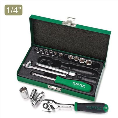 TOPTUL Set alata 1/4", 17 kom. - PROFI