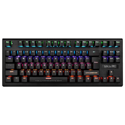 ARMAGEDDON Gejmerska tastatura MKA-3C PsychFalcon (Crna) USB, Mehanički tasteri, Outemu Blue, EN (US)