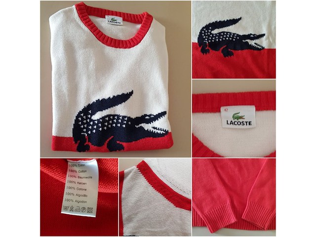 Lacoste pamučni džemper, original