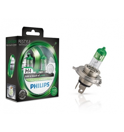 Auto sijalice Philips H4 12V 60/55W P43t – COLOR VISION GREEN