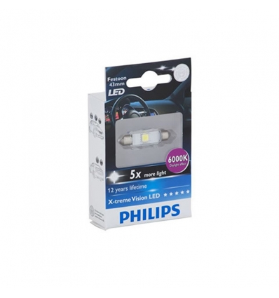 Auto sijalice PHILIPS X-TREME VISION LED – 12V SOFITNA – 1W - 12946X1