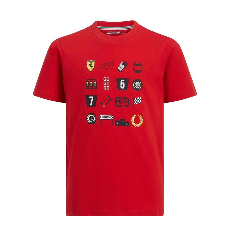 Ferrari dečija majica obična crvena