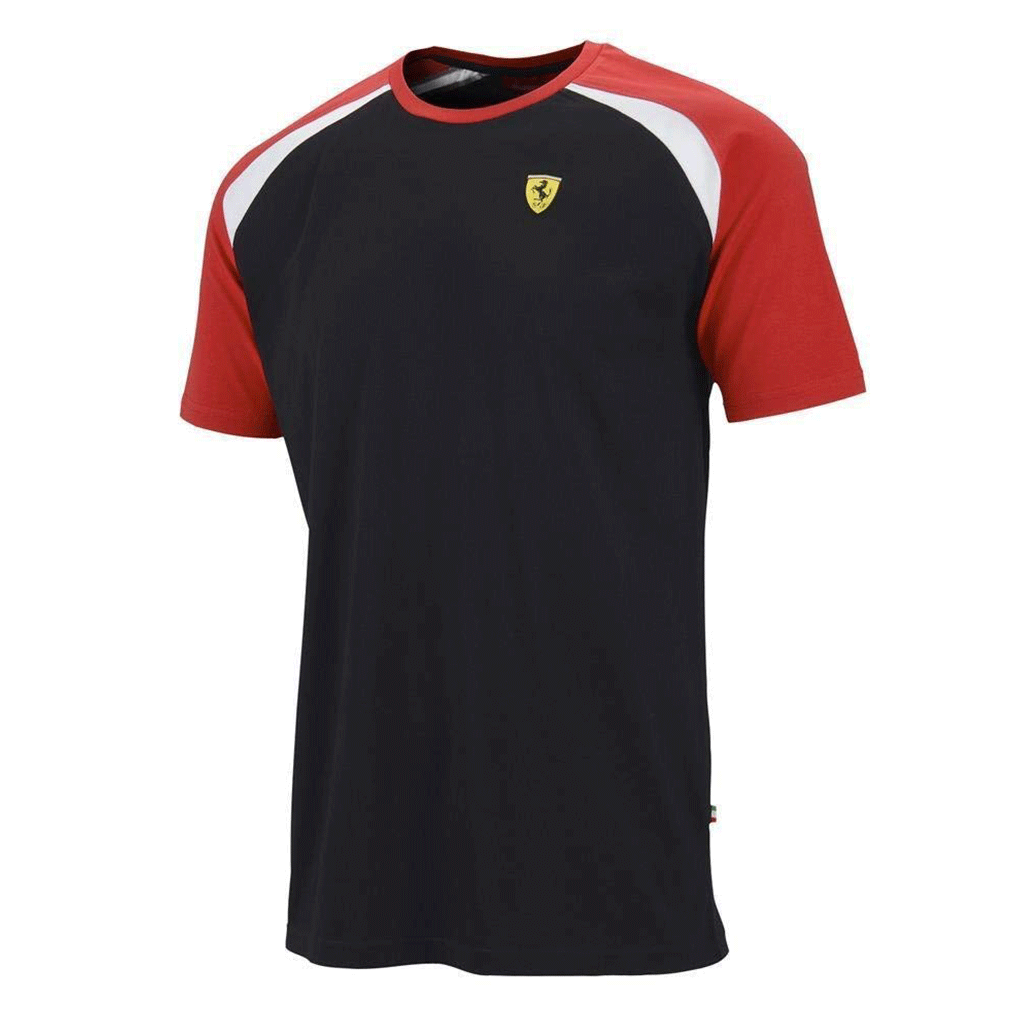 Ferrari muška majica crna sa crvenim rukavima