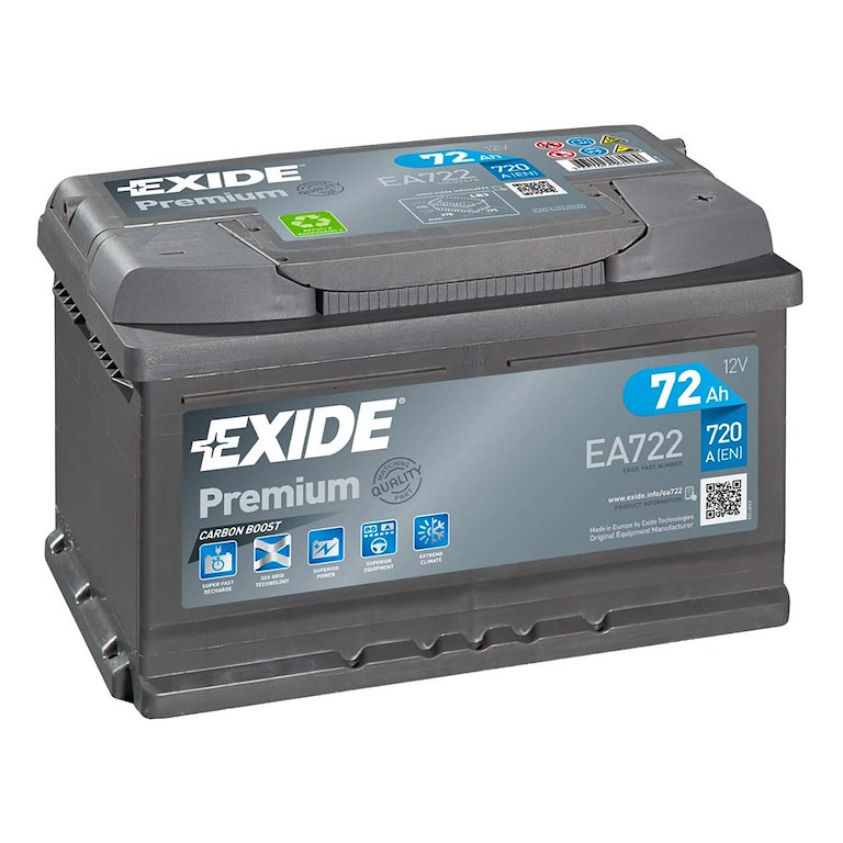 EXIDE akumulator 72A D+ PREMIUM