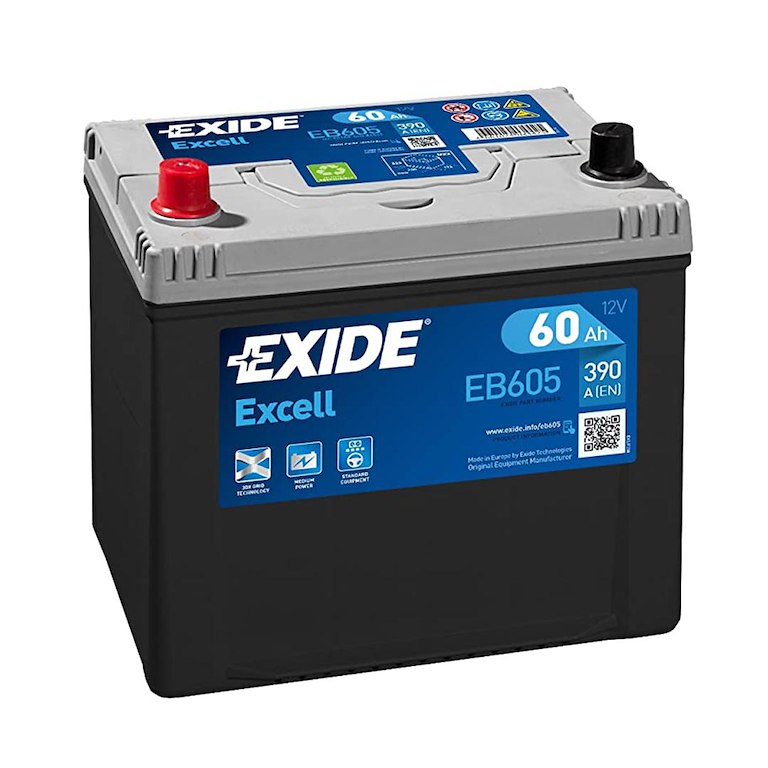 EXIDE akumulator 60A D+ EXCELL ASIA