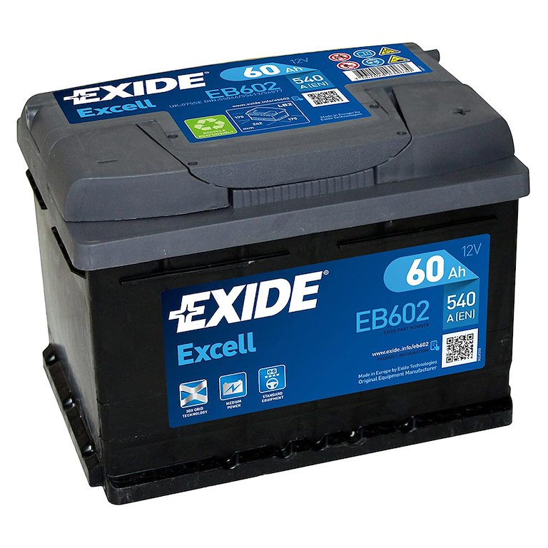EXIDE akumulator 60A D+ EXCELL