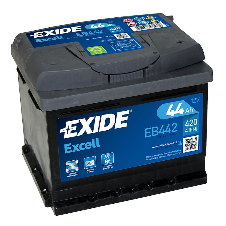 EXIDE akumulator 44A D+ NISKI EXCELL