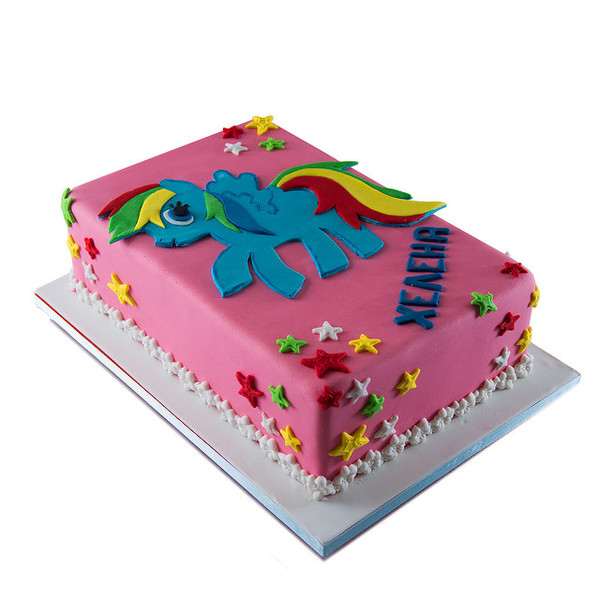 Rainbow mali poni torta