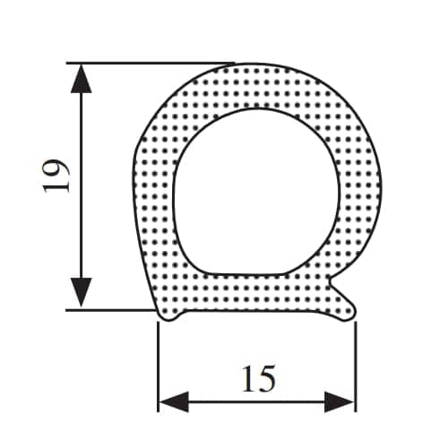 Gumeni profil sunđerasti 19×15 – M213001600