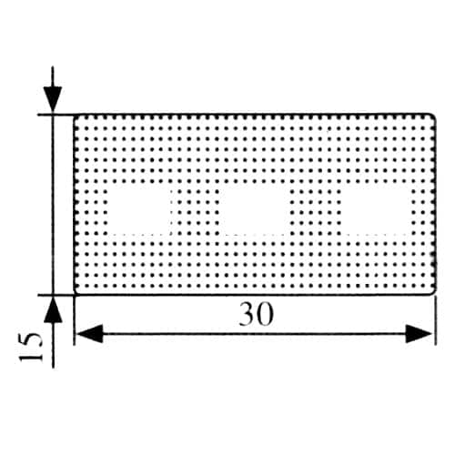 Gumeni profil sunđerasti 30×15 – 128-414