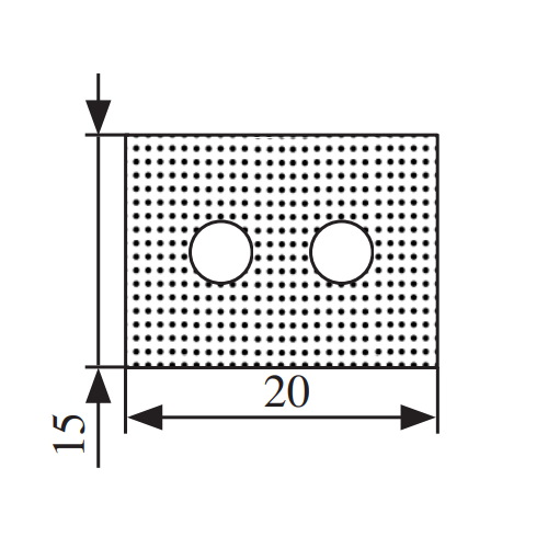 Gumeni profil sunđerasti 20×15 – M211002400