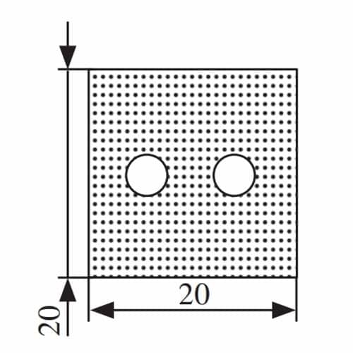 Gumeni profil sunđerasti 20×20 – M211002600