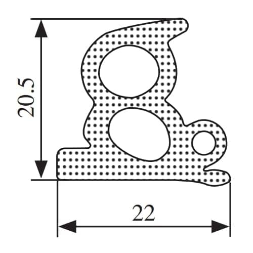 Gumeni profil sunđerasti 22×20,5 – M213009900