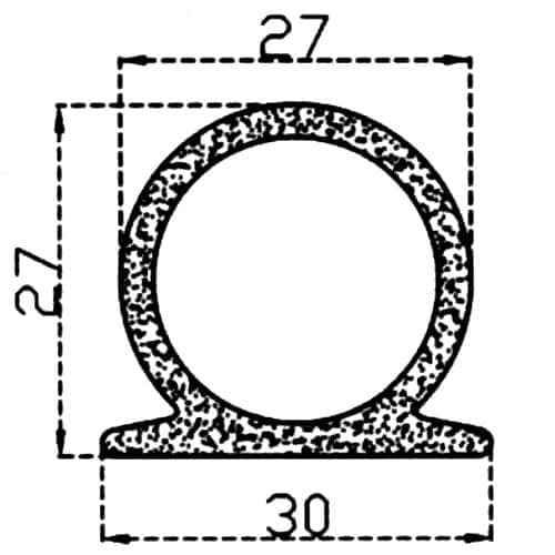 Gumeni profil sunđerasti 30x27x27 – 0190-330