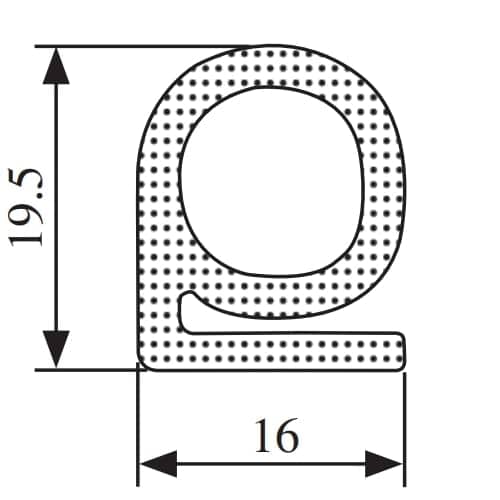 Gumeni profil sunđerasti 19,5×16 – M213005400