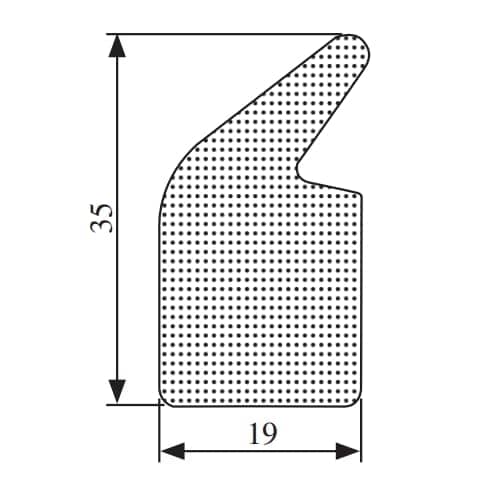 Gumeni profil sunđerasti 35×19 – M213004800