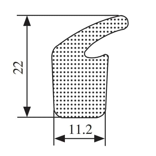 Gumeni profil sunđerasti 22×11,2 – M213006200