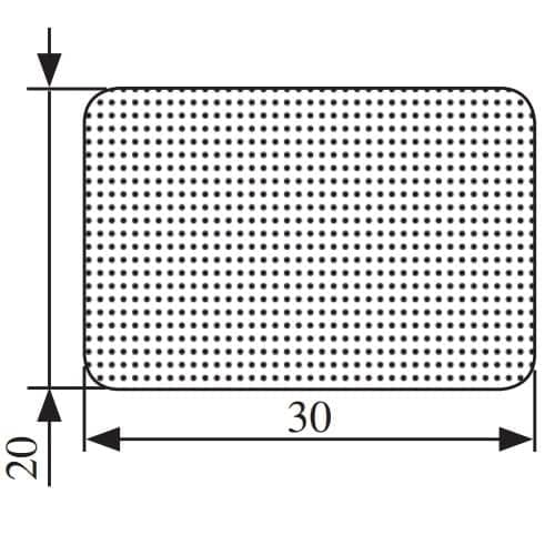 Gumeni profil sunđerasti 30×20 – S3.041